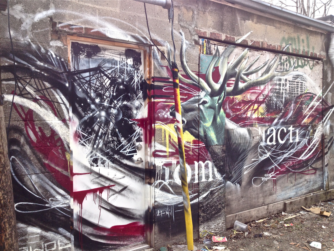 Rose & Red Stag – Graffiti Lux Art & More