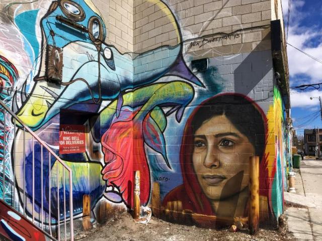 Malala Yousafzai – Facing an Alley – Graffiti Lux Art & More