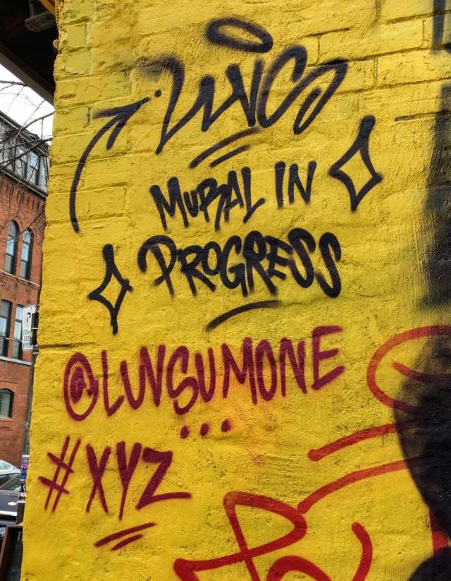 Luv Mural in Progress – Graffiti Lux Art & More