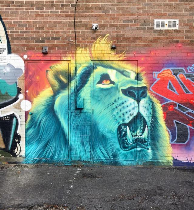 Turquoise Lion – Graffiti Lux Art & More